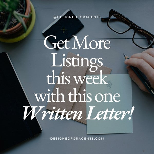 How To Get More Listings with this One Written Letter – Designed For ...