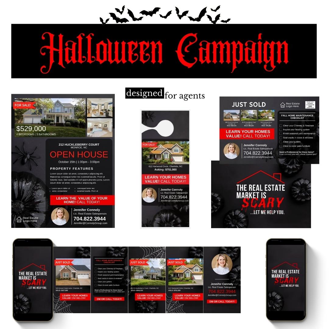 Real Estate Halloween Marketing Templates – Designed For Agents, LLC.